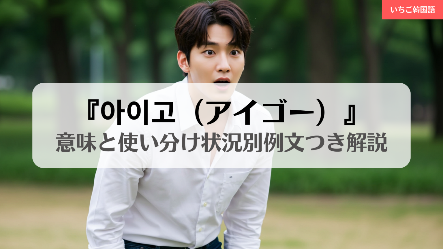 『아이고（アイゴー）』の意味と使い分け！状況別例文つき解説 - いちご韓国語